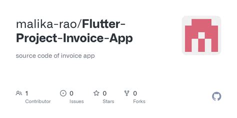 Github Malika Rao Flutter Project Invoice App Source Code Of Invoice App