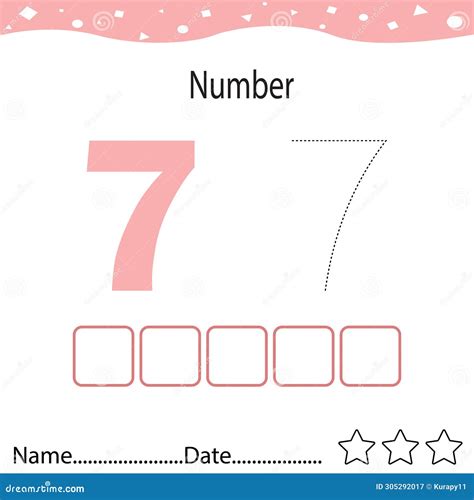 Tracing Worksheet Number 7 And Write Words Worksheet That Is Suitable For Learning To Write