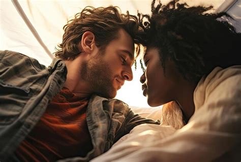 Premium Photo Couple In Bed Kissing In Love