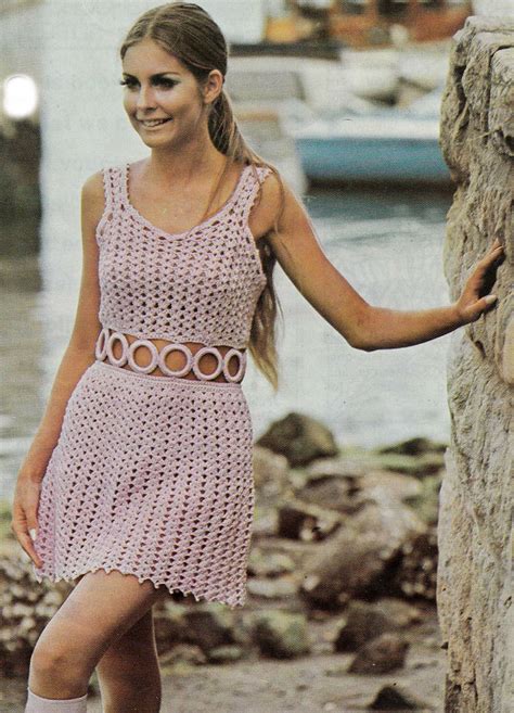 Crochet Dress Pattern Vintage Crochet Dress Sexy Crochet Party Dress