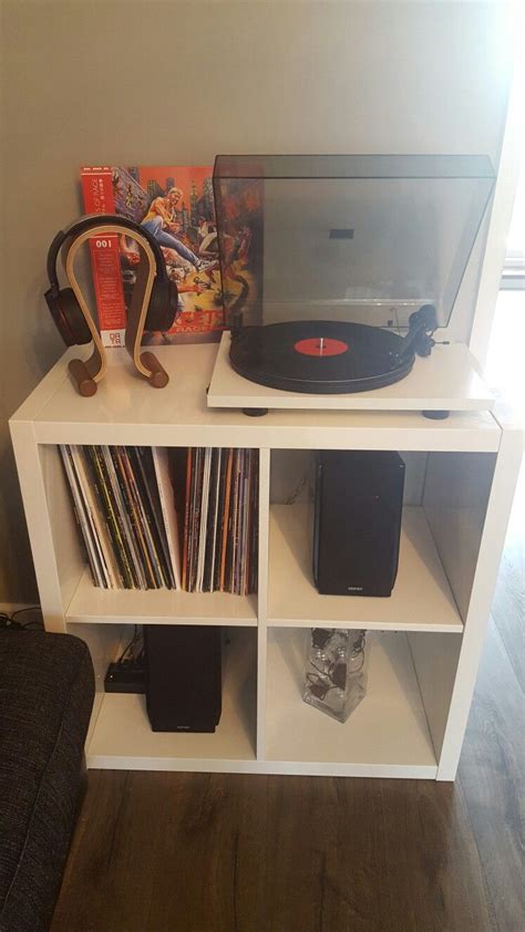 Ikea Kallax Turntable Setup Vinyl Record Storage Furniture Kallax