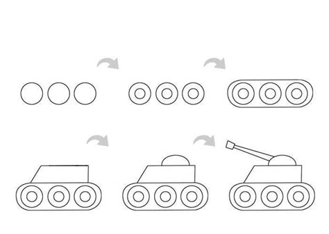 坦克简笔画的步骤和上色教程 制作系手工网