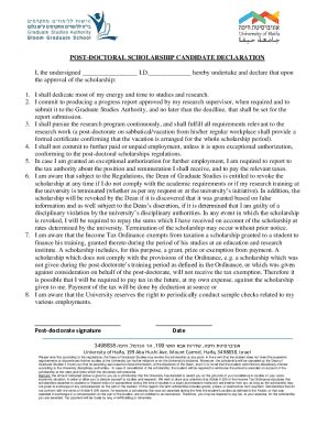 Fillable Online Graduate Haifa Ac Annexure III Declaration By Parent For Pragati Scheme