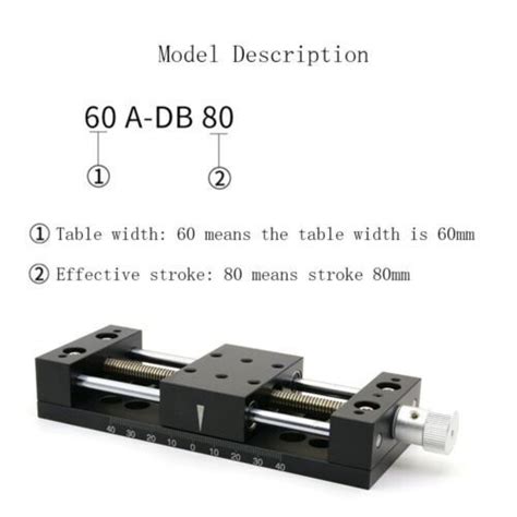 80a Db60 X Axis Manual Linear Stage Translation Displacement Platform