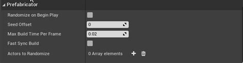 Level Randomization Prefabricator UE4 Documentation