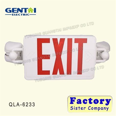 ABS Plastic Rechargeable Red Fire Exit Sign LED Emergency Light LED Exit Emergency Light And
