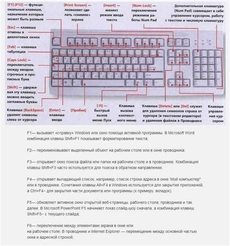 Назначение клавиш клавиатуры ноутбука, их описание и комбинации