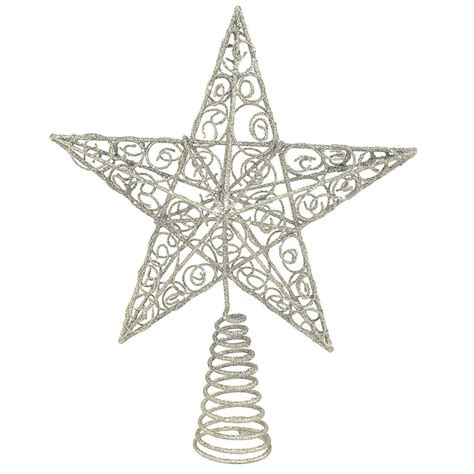 Star 11 Inch Silver Swirl Tree Topper