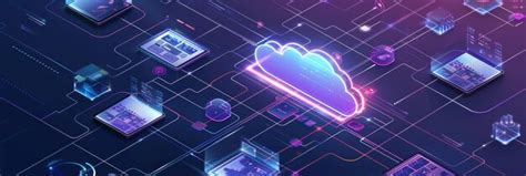 A Futuristic Depiction Of A Cloud Computing Network Symbolizing Data Storage Data Processing