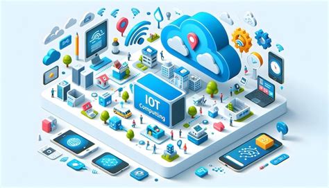 3d Flat Vector As Cloud Computing And Iot Integration With Connected Device Icons Concept As