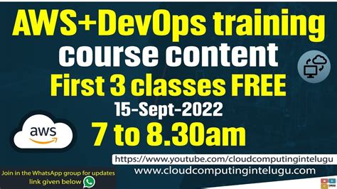Aws Devops Course Content Devops Training In Telugu Cloud Computing In Telugu Aws Youtube