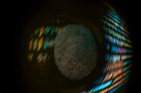 Premium Photo Nice Fingerprint On The Crumpled Background Of The Code