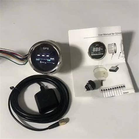 H Digital Mini 52mm GPS Speedometer Speed Gauge GPS Antenna Speed Sensor Motorcycle Boat