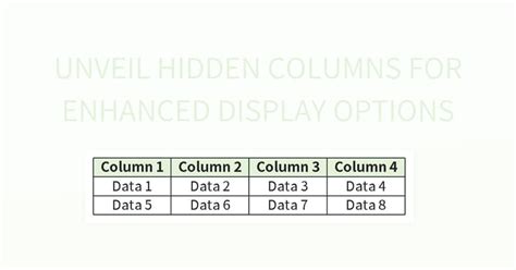 Unveil Hidden Columns For Enhanced Display Options Excel Template And