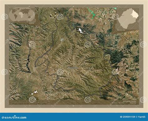 Mokhotlong Lesotho High Res Satellite Labelled Points Of Cities