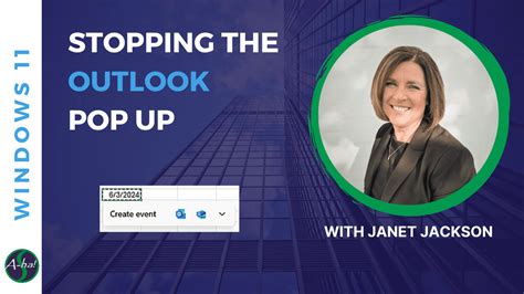 Stopping The Outlook Pop Up A Better Way To