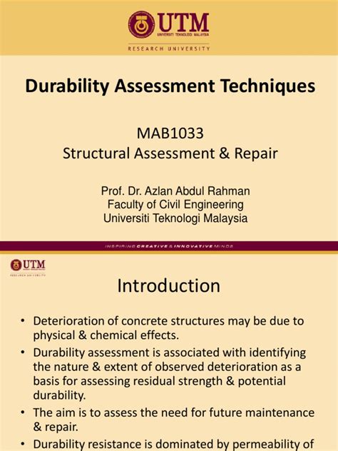 Durability Assessment Of Concrete Structures Pdf Corrosion Concrete