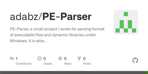 Github Adabzpe Parser Pe Parser A Small Project I Wrote For