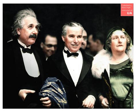 Einstein Chaplin And His Wife Premiere Citylights 1931 Rcolorization
