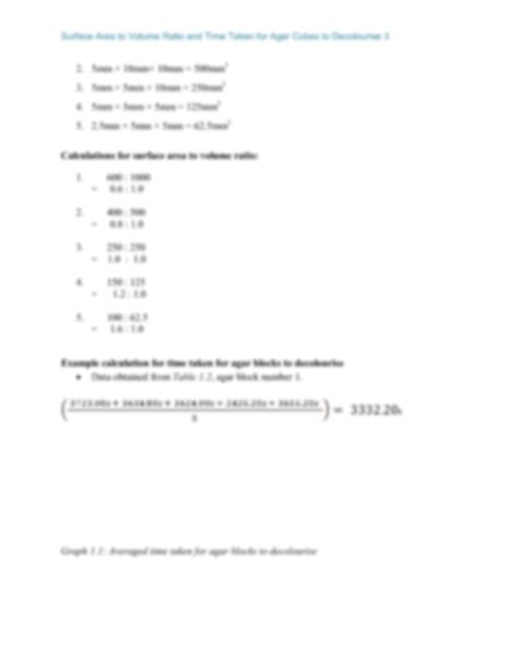 Solution Surface Area To Volume Ratio Simulation Experiment The