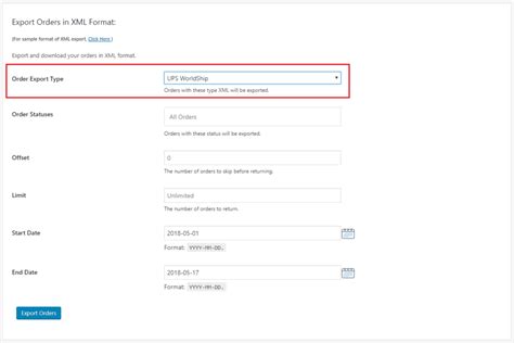 how to export and import orders in xml file from ups worldship