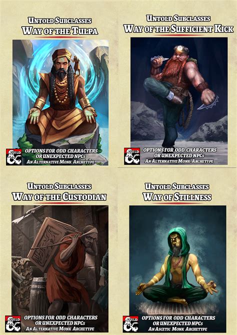 Untold Subclasses Monk Alternatives Vol 1 Bundle Dungeon Masters