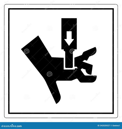 Caution Sign For Sharp Object Handling Stock Illustration