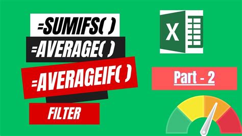 Excel Basics Understanding Sumifs Averageif Filter And Logical