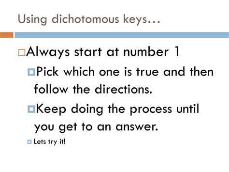 Ppt Gimme All Your Dichotomous Keyz Powerpoint Presentation Free Download Id 6192672
