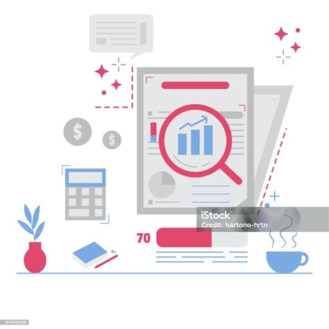 Data Analytic Concept Vector Illustration Modern Flat Vector Illustration In Solid Colors With
