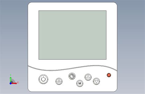 空调控制器面板设计 Proe Creo 模型图纸下载 懒石网