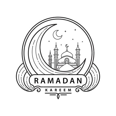 Premium Vector Ramadan Kareem Line Art