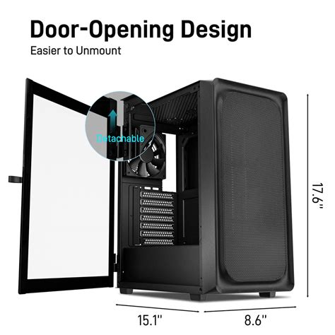 Darkrock Ec2 Black Atx Mid Tower Pc Case Darkflashus