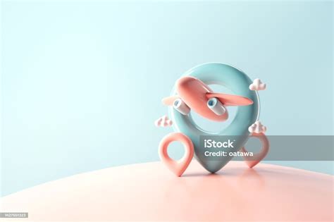 3d 여행 개념지도 핀 위로 비행하는 비행기 비행기로 여행하는 전 세계 3d 렌더링 3차원 형태에 대한 스톡 사진 및 기타 이미지 3차원 형태 빨강 색상 이미지