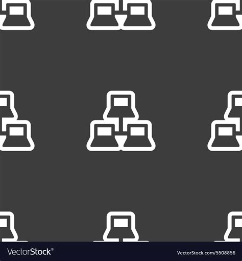 Local Area Network Icon Sign Seamless Pattern Vector Image