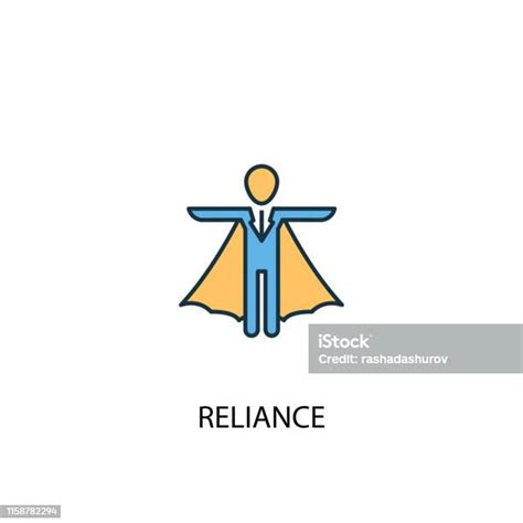 신뢰 개념 2 컬러 라인 아이콘입니다 간단한 노란색과 파란색 요소 그림입니다 신뢰 개념 개요 기호 디자인 개념에 대한 스톡 벡터 아트 및 기타 이미지 Istock