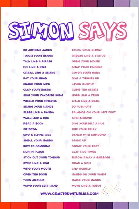 Free Printable Simon Says Puzzles