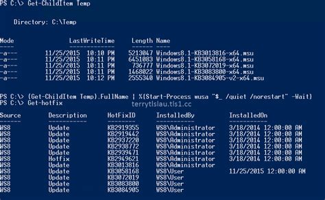 Terry Lus Blog Install Or Uninstall Multiple Windows Updates By Wusa