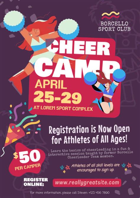 Cheer Camp Flyer Template Postermywall