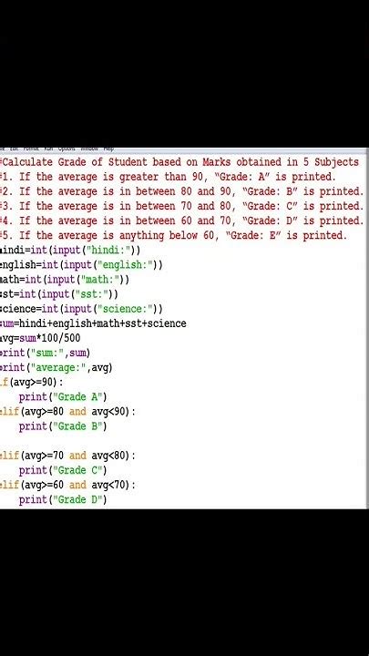 Shorts Python Program Calculate Grade Youtubeshorts Youtube