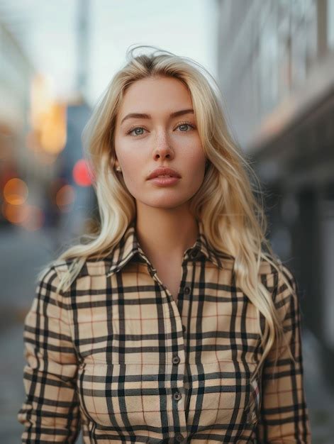 Premium Photo A Woman In A Plaid Shirt