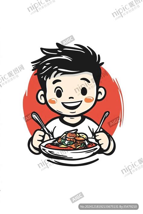 Ai创作图卡通男孩面食米线插画 卡通小男孩吃粉条面条 人物吃面logo 美食卡通人logo 螺蛳粉人物 餐饮卡通人logo 麻辣烫人物 面馆男孩插画 米线店卡通形象 手绘拉面男孩 卡通拌饭