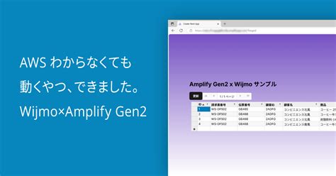 Awsわからなくても動くやつ、できました。wijmo×amplify Gen2 Mesciusdevlog メシウス株式会社
