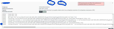 Help Processing Node Went Offline This Could Be Due To Insufficient Memory Or A Network Error