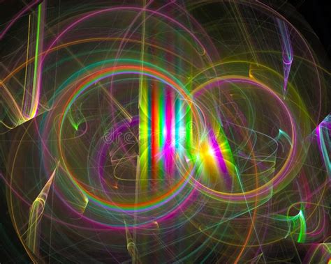 Abstract Fractal Fantasy Colorful Graphic Ornament Curl Template
