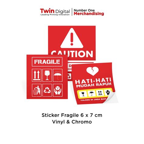 Jual Twindigital Stiker Fragile Cetak Stiker Label Pengiriman Fragile
