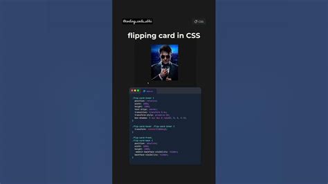 Css Flipping Card Effect🚀🚀🚀🚀 Css Htmlcss Html5css3 Csstips