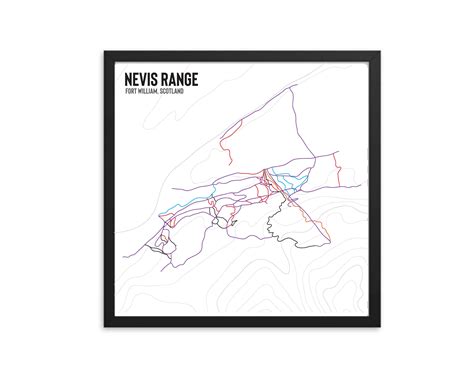 Nevis Range Print Mtb Topographic Map Contour Biking Trail Map Etsy