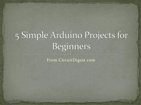 5 Simple Arduino Projects For Beginners Pptx Technology And Computing