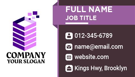 Building Block Computer Business Card Drawlogo